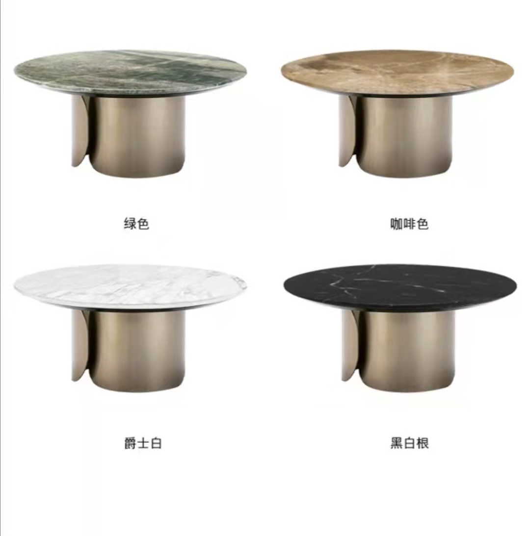 Marble coffee table Italian light luxury